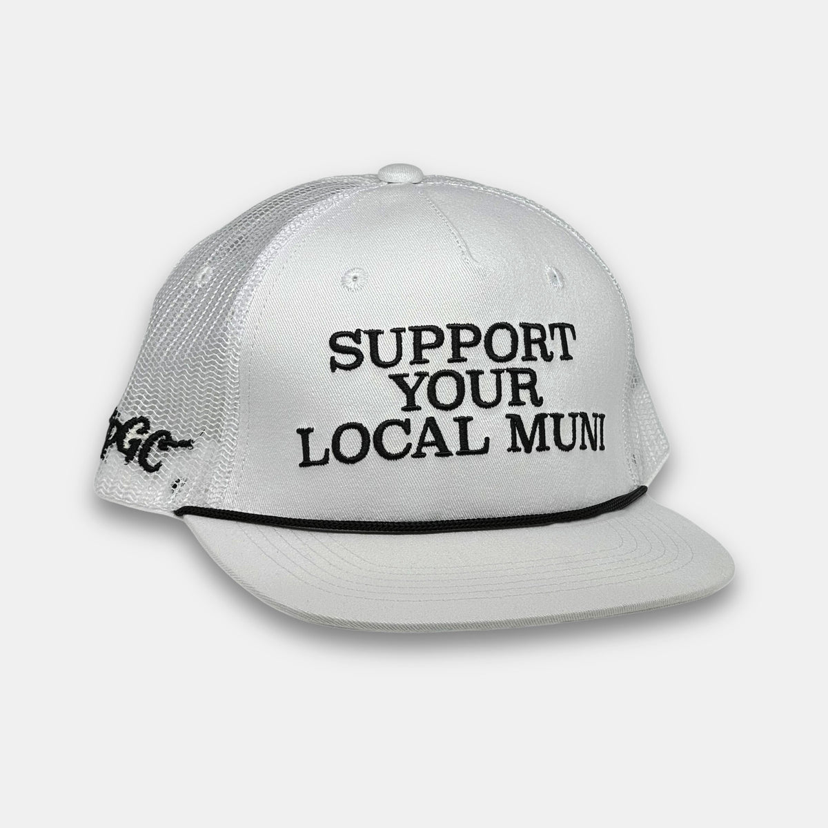MUNI TRUCKER - WHITE/BLACK – Trailer Park Golf Club